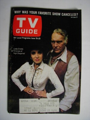 E. Wash. June 15 TV Guide 1968 LINDA CRISTAL Glen Campbell ABBY DALTON ...