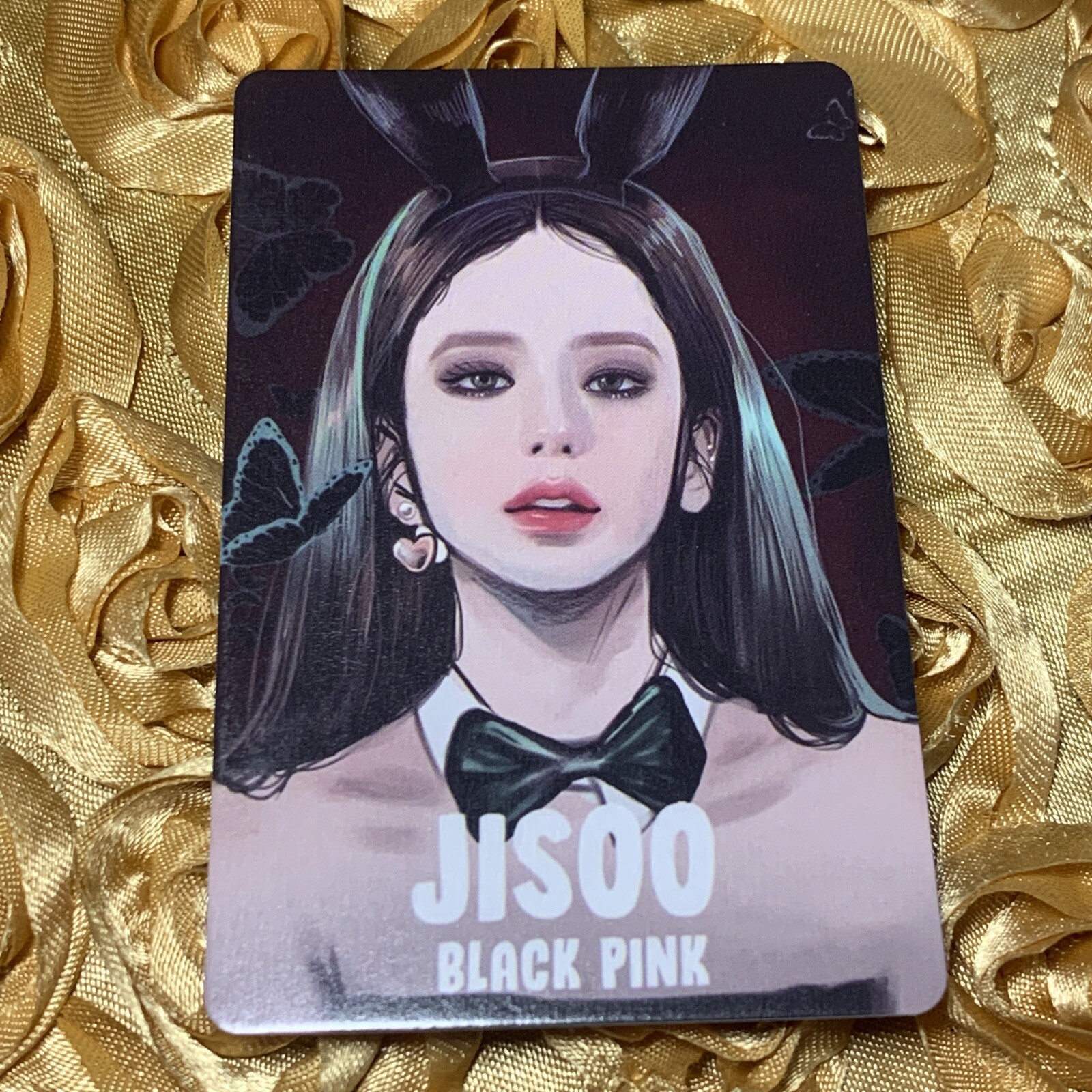 Jisoo Blackpink Holiday Pink Edition Photocard, Fan Art Card Kpop Pearl ...