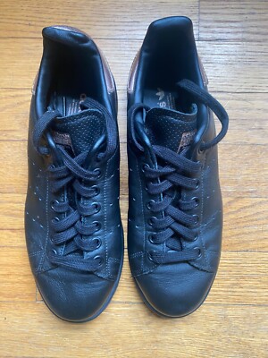Adidas Stan Smith Women Sneakers 6.5 Black Athletic Shoes Leather APC ...