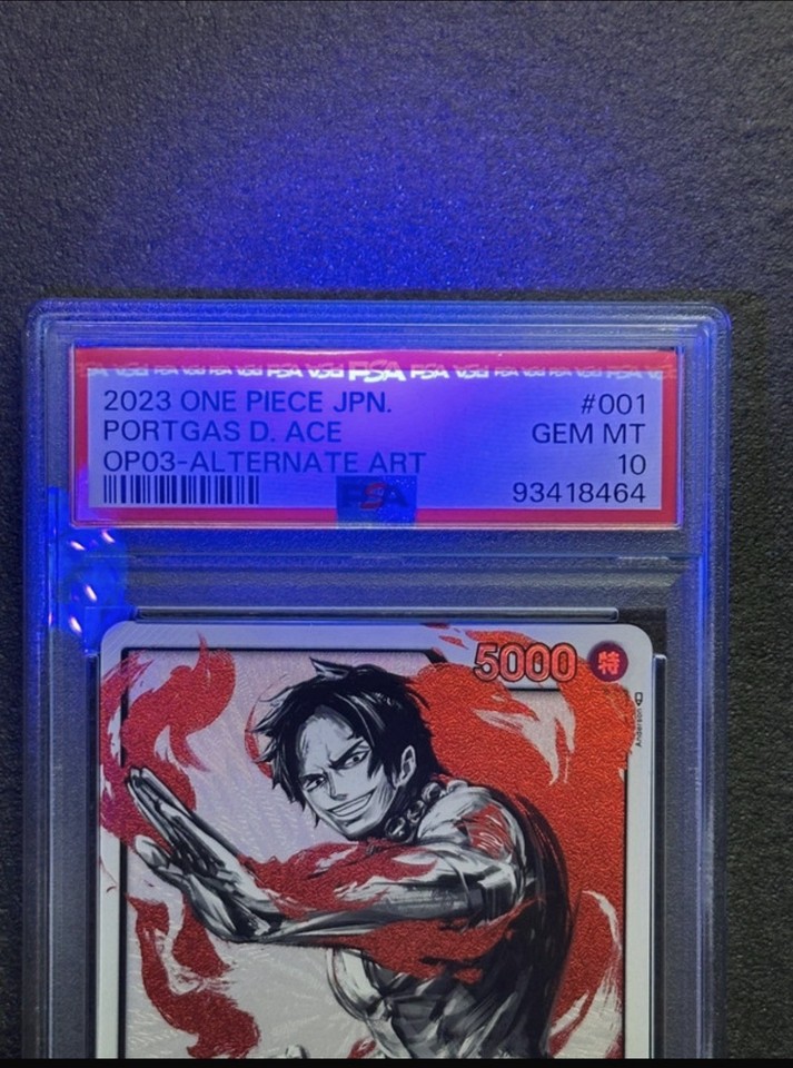 PSA 10 Portgas D. Ace OP03-001 Pillars of Strenght Leader Alt Art ...