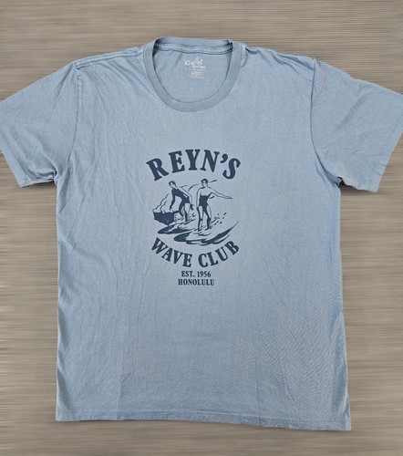 Reyn Spooner Men's Large Slate Blue Reyn's Wave Club Honolulu Soft T ...