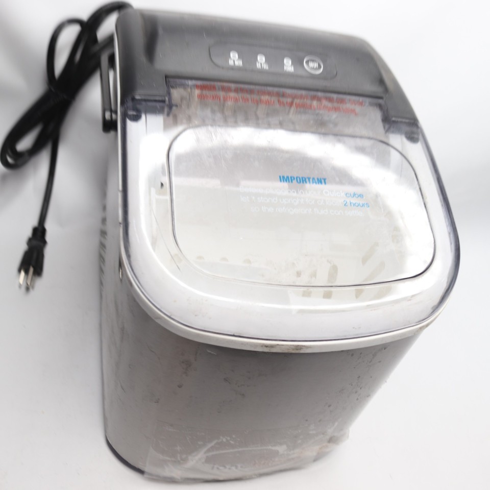 Ionchill Quick Cube 26lbs/24hrs Portable Countertop Bullet Cubed Ice ...