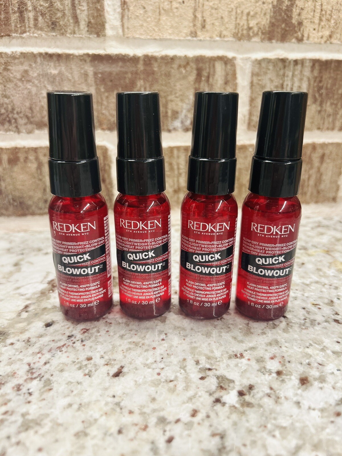 REDKEN - (4) Quick Blowout Heat Protecting Blowdry Spray 1 Oz. Travel ...