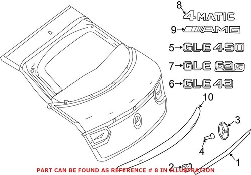 Genuine OEM Hatch Emblem for Mercedes 2178171600 | eBay