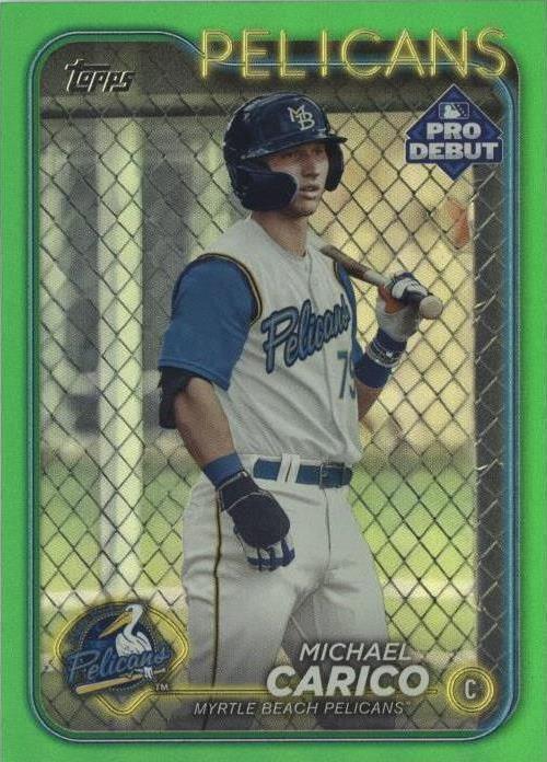 2024 Topps Pro Debut - Michael Carico #PD-36 Green Foil /99 (RC) for ...