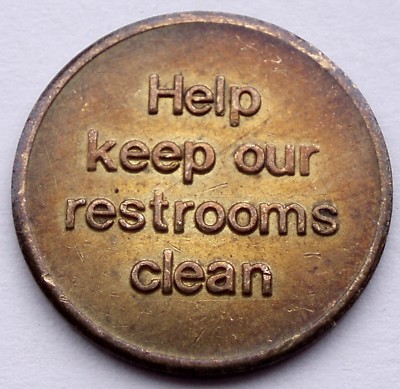 US INDIANAPOLIS INDIANA NIK-O-LOK RESTROOM Token 16.5mm 1.8g Brass HH5 ...