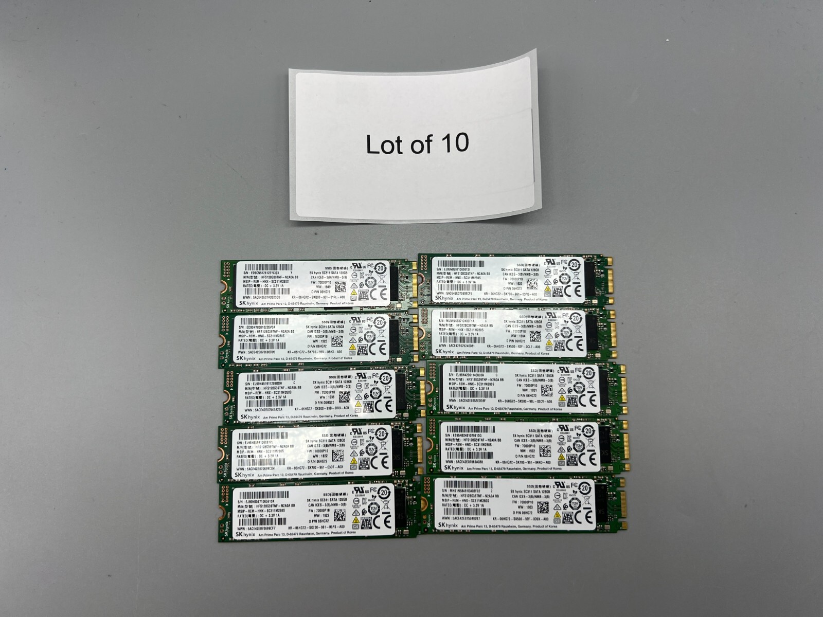 Lot of 10 SK Hynix 128GB SSD SC311 M.2 HFS128G39TNF BB SC311M280S | eBay