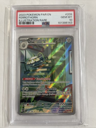 PSA 10 Pokémon Ferrothorn Illustration Rare #209/182 Paradox Rift TCG ...