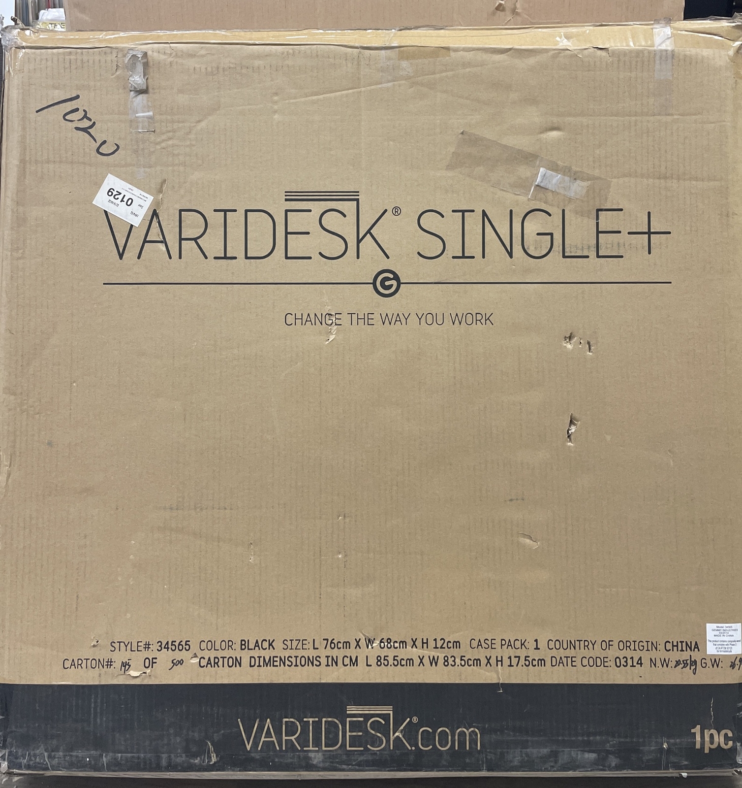 VARIDESK - Height-adjustable Standing Desk - Vertical Lift 30” Single ...