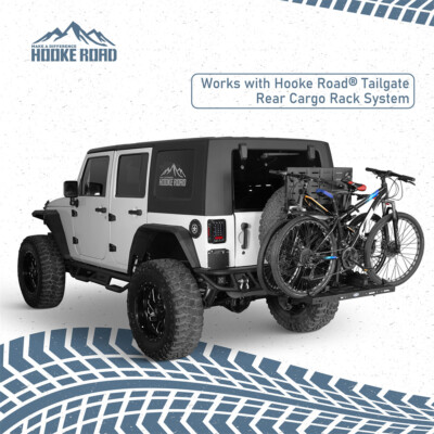 Hooke Road Tailgate Cargo Carrier w/Table + Bike Rack Fit 07-18 Jeep ...