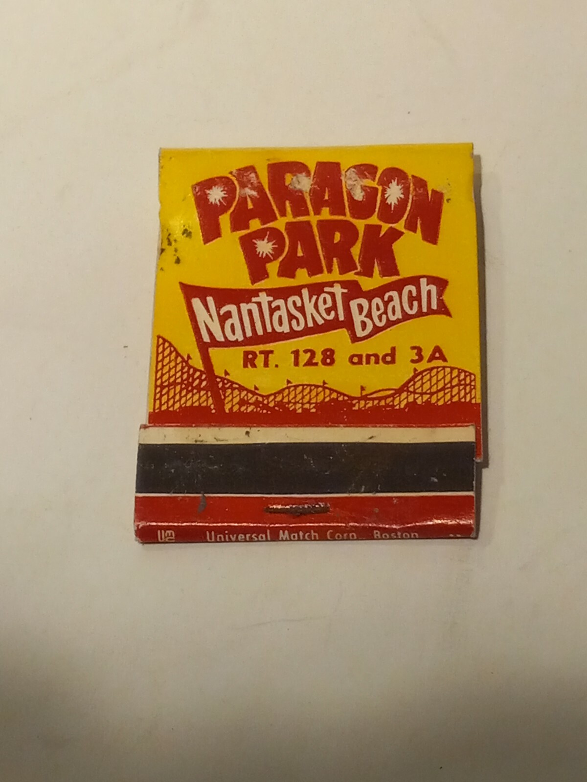 Vintage PARAGON PARK NANTASKET BEACH Matchbook WORLD'S LARGEST ROLLER ...