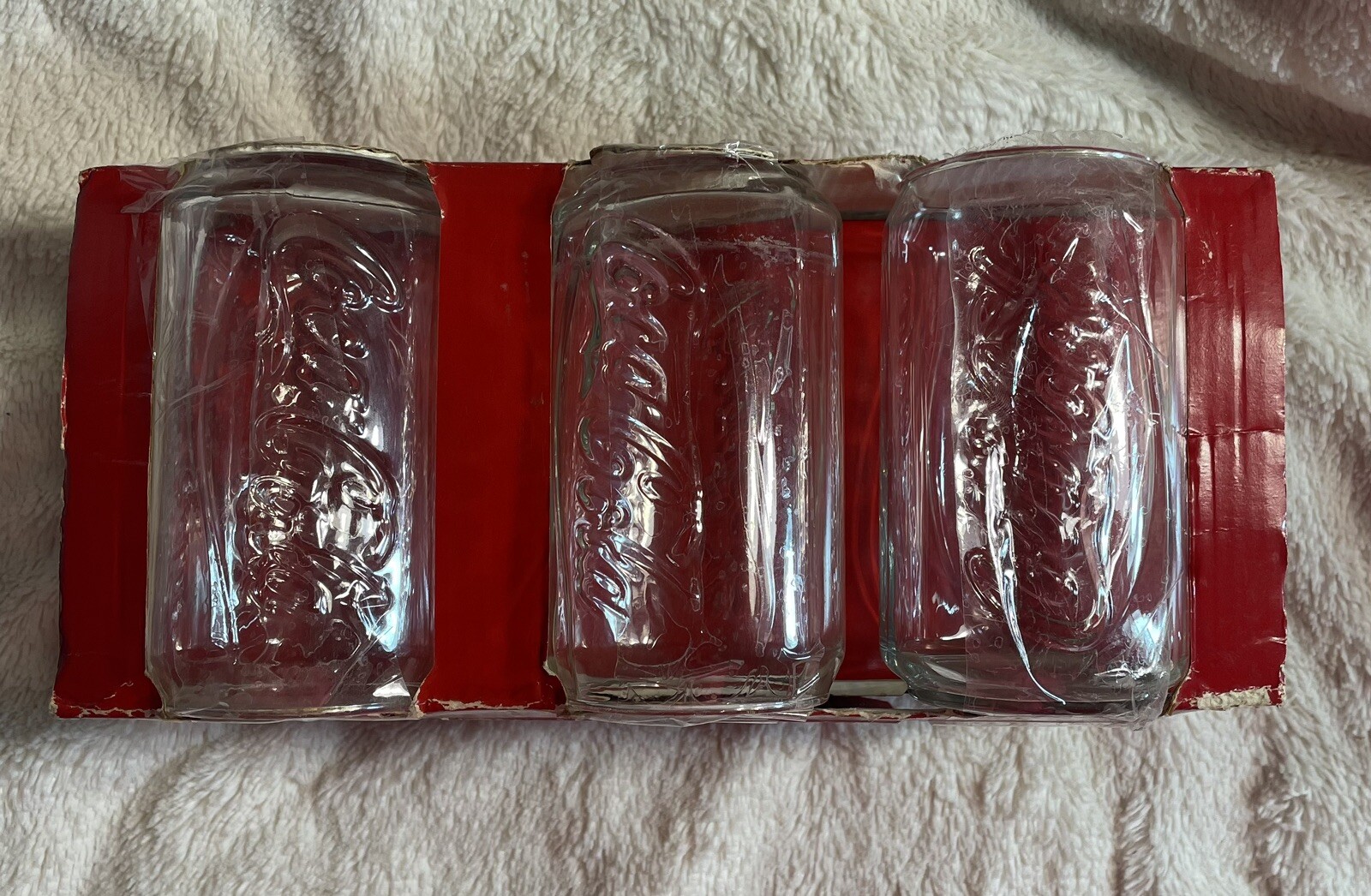 Set Of 6 Collectible Coca-Cola Can Shaped Glasses - Coke Drinking Glass ...