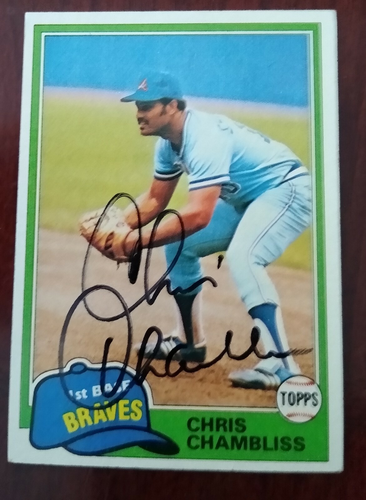 Chris Chambliss Signed Topps 1981 Atlanta Braves Baseball Card | eBay