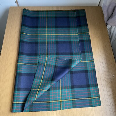 Muir Modern Tartan fabric Medium Weight 100% Wool 80cm X 64.5cm | eBay UK