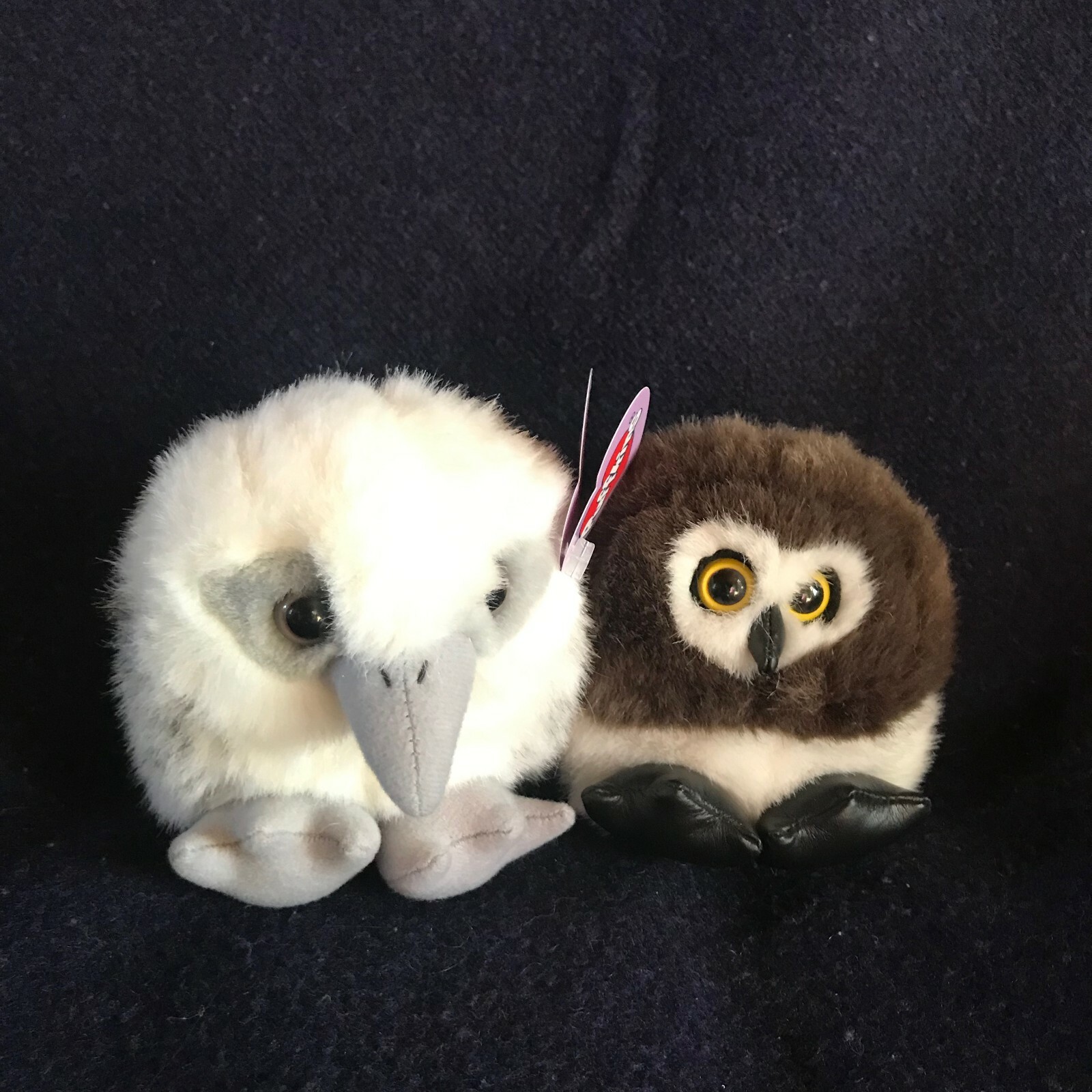 Gently Used Lot of Plush Small PUFFKINS White SWOOP Hawk & OLLIE Owl ...