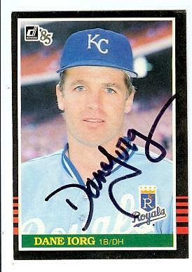 Dane Iorg autographed baseball card (Kansas City Royals) 1985 Donruss ...