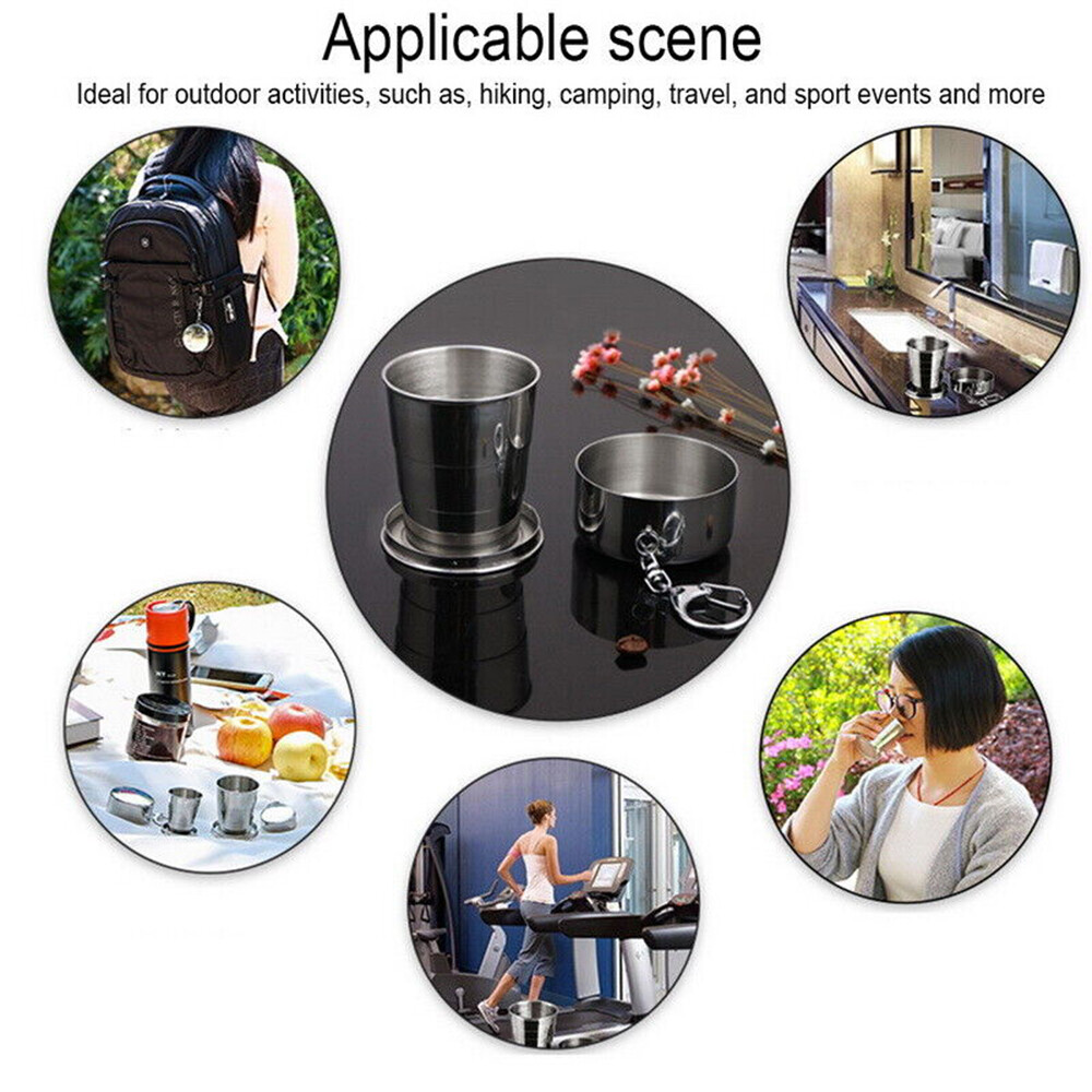 Retractable Folding Cup Travel Camping Outdoor Collapsible Mugs ...