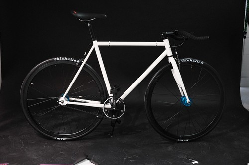 Wlkie - White 55cm Single Speed freewheels Road bike Fixed Gear Fixie ...