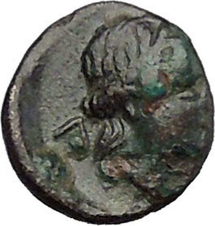 LARISSA PHRIKONIS in AEOLIS 400BC River-god Apollo Ancient Greek Coin ...