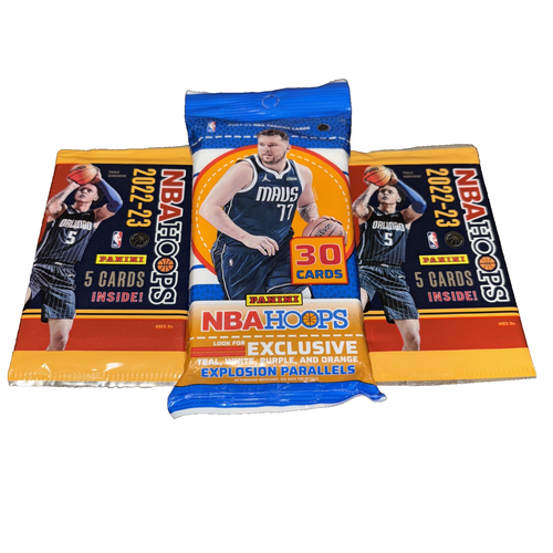 2024-25 Panini Nba Hoops-30 Card Hanger Pack &(2) 2022-23 Nba Hoops 5 ...