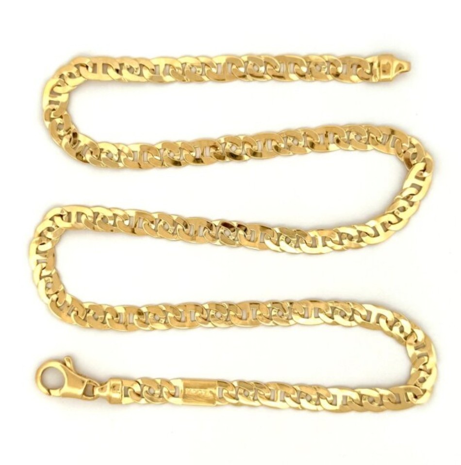 14Kt, 18 Kt, 22 Kt Real Solid Gold Anchor Link Hallmark Chain Men's ...