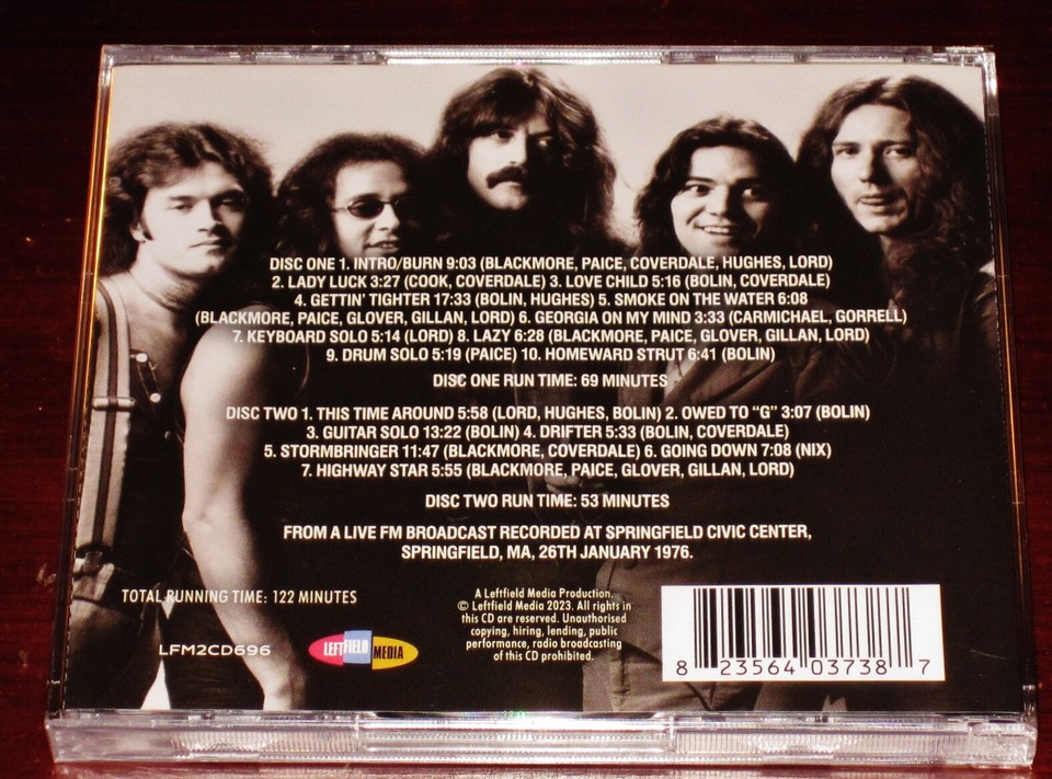 Deep Purple: Springfield 1976 - The Classic Broadcast w Tommy Bolin 2 ...