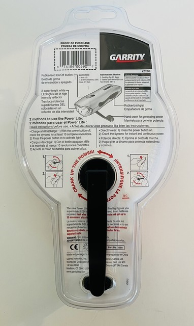 Garrity 3 LED Crank Lite Model K023g Flashlight for sale online | eBay