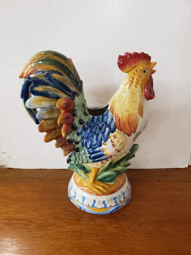 1990 Fitz & Floyd Ricamo Ceramic Rooster Pitcher | eBay