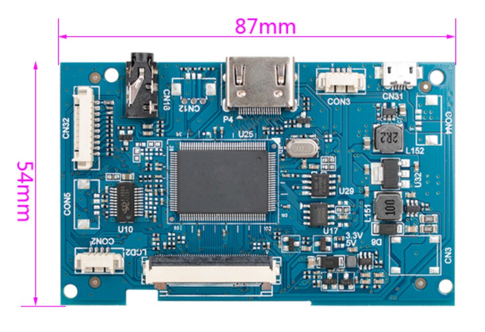 5/7/8/9/10.1 inch HD LCD screen 5V USB display driver board touch ...