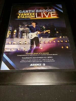 Garth Brooks Rare Original Yankee Stadium Concert Promo Poster Ad ...