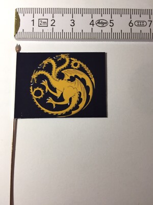 530) 1x 25mm 28mm Medieval GOT Game of Thrones Flag Banner Aegon II ...