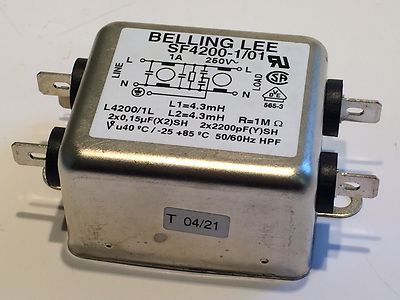SF4200-1/01N BELLING LEE 1A 250V MAINS SUPPRESSOR FILTER BEST QUALITY ...