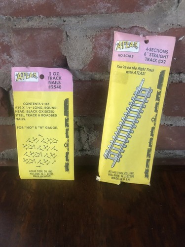 Atlas HO Scale Four Sections Straight Train Track #22 and 2 oz Track ...