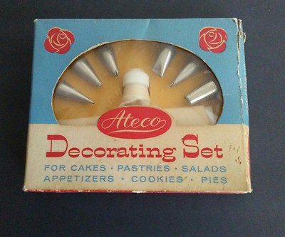 Vintage Ateco 7 Pcs #334C Decorating Set Cakes Pastries Salads ...