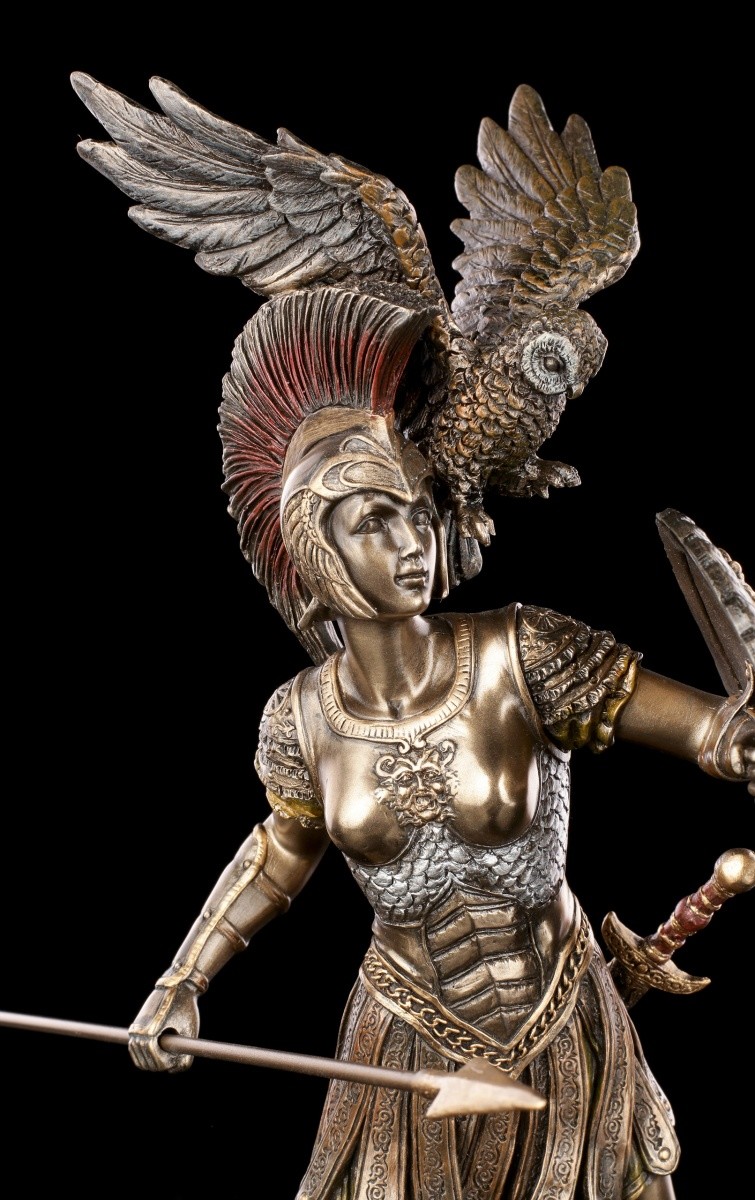 Athena Figur - Griechische Göttin - Veronese Fantasy Gottheit Eule ...