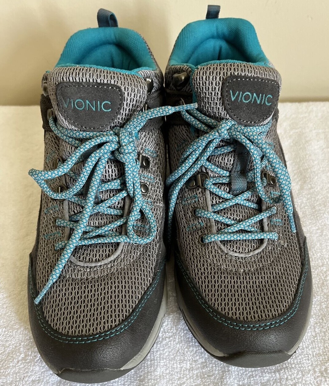 Vionic Women's 8 "3105 Cypress" Walking/ Hiking Shoe Gray Teal Blue | eBay