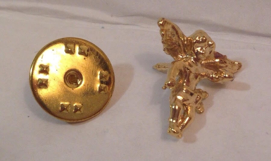 Vintage Gold Tone Angel Lapel Pin Religious Religion Church Faith ...