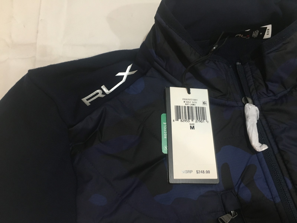 NWT $248.00 RLX Golf Ralph Lauren Mens Hybrid Wool Jacket Navy Camo ...