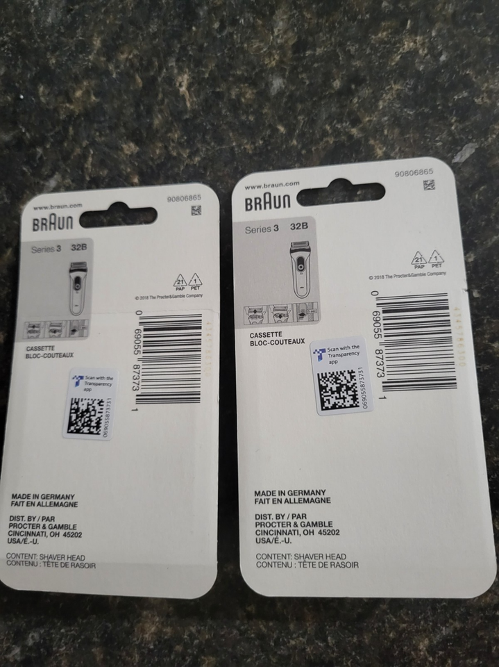 Braun Series 3 Pro Skin Electric Shaver Replacement Head 32B 2 packs | eBay