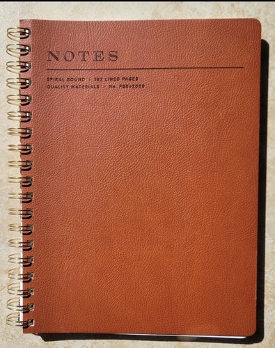 Fringe Studio Notebook Journal ~ COGNAC Quality Materials Spiral 192 ...