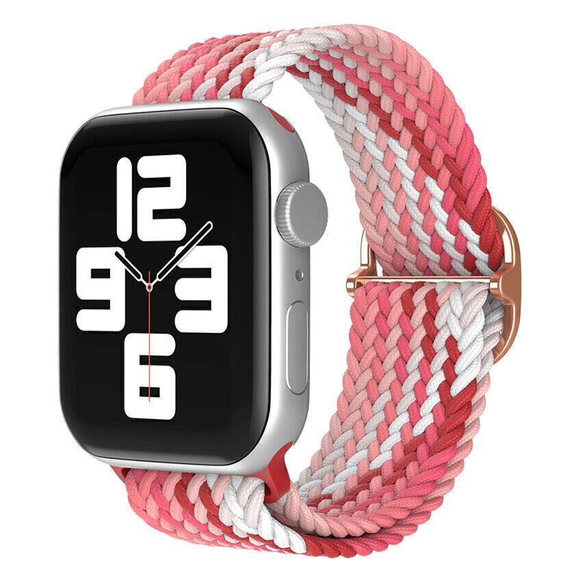 Adjustable Nylon Braided Solo Loop For Apple Watch Series 7 6 5 SE 41 ...