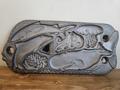 VTG 1989 John Wright Cast Iron Baking / Cookie Mold Sea Life Creatures ...