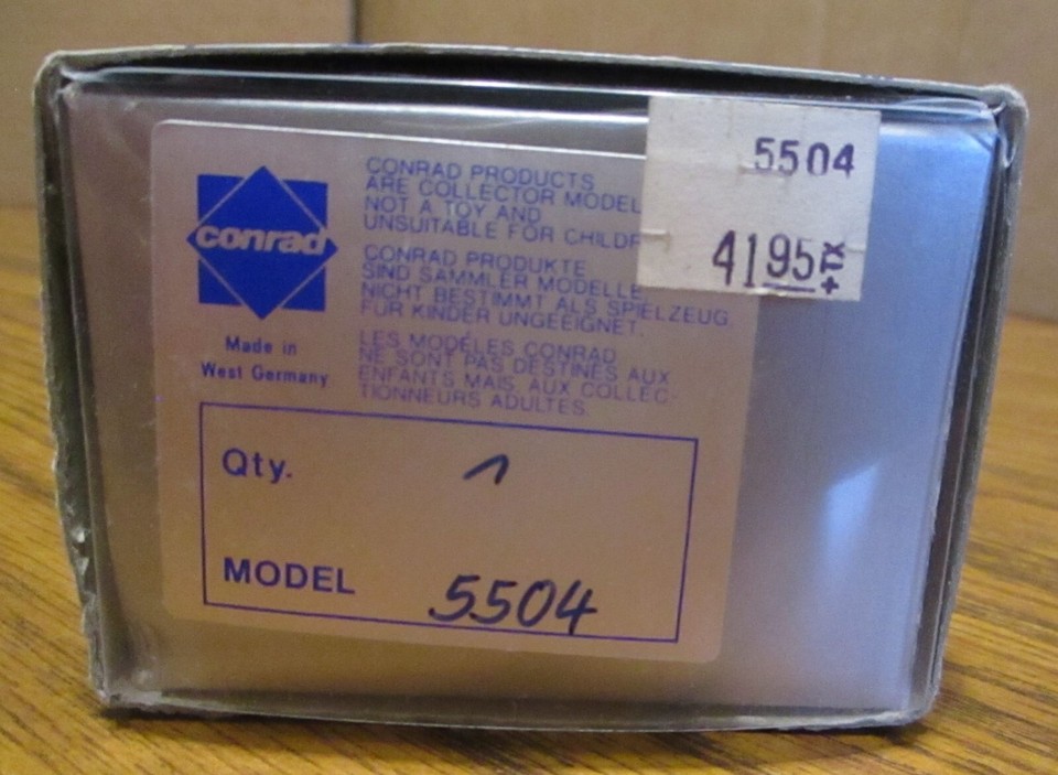 Conrad 5504 Aerial Hook Ladder Fire Truck Engine Collector Toy 1/50 W ...