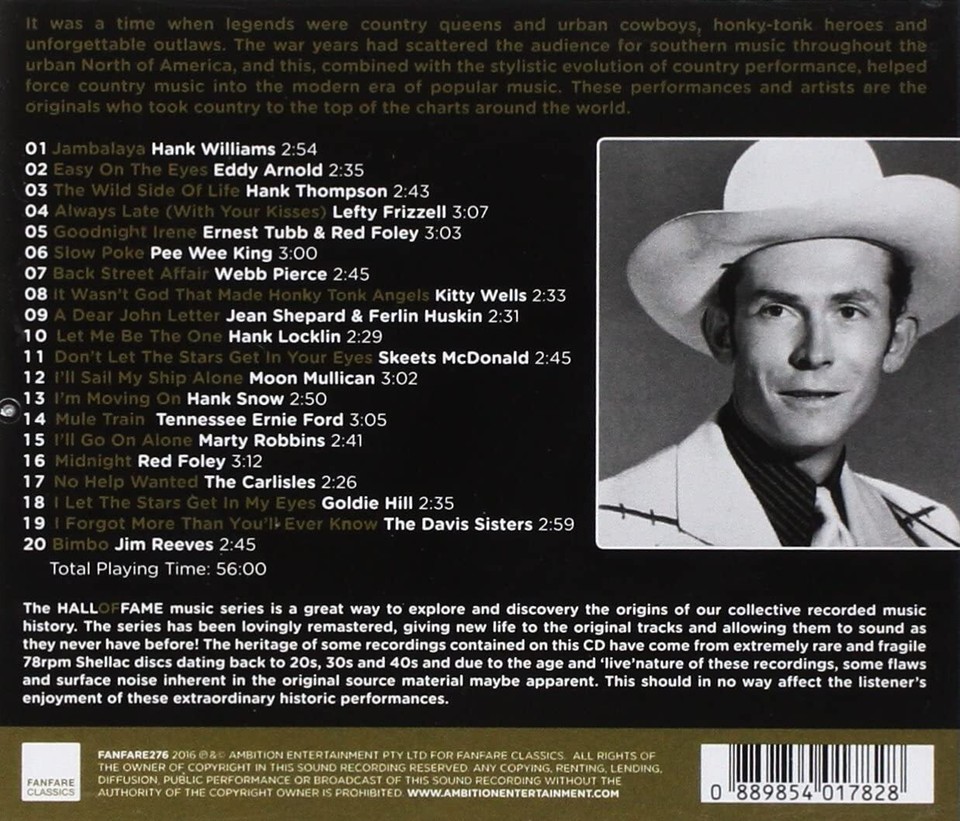 Various Artists Hall Of Fame: Number One Country Hits (CD) (UK IMPORT ...