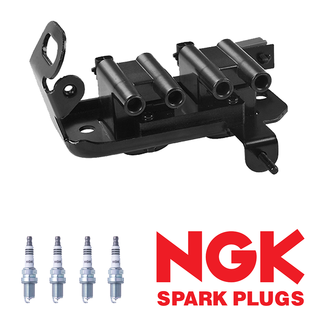 4pcs Ignition Coil & 4pcs NGK Iridium Spark Plug for 2003-2005 Kia Rio ...