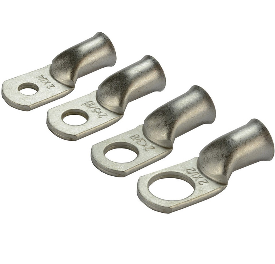 5/Pack Wire Ring Terminal Lugs Battery Welding Bare Tin Plated Copper ...