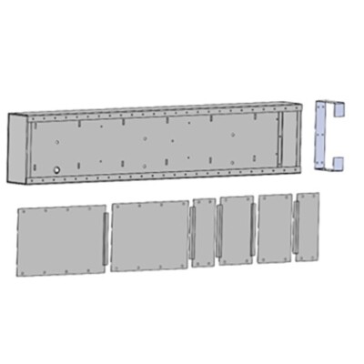 Blendtron Product, 10" x 50" Wall Tray w/Covers & Hardware, UL Listed ...