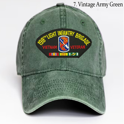 Embroidered Hat U.S Army 198th Infantry Brigade Vietnam Veteran,Veteran ...