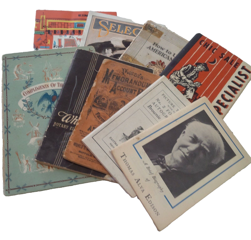 Vintage Antique Pamphlet Lot Art Design Fonts Crafts Travel Small Books ...