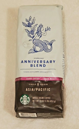 RARE HTF Starbucks Anniversary Blend 2020 Harvest Whole Bean Coffee (1 ...